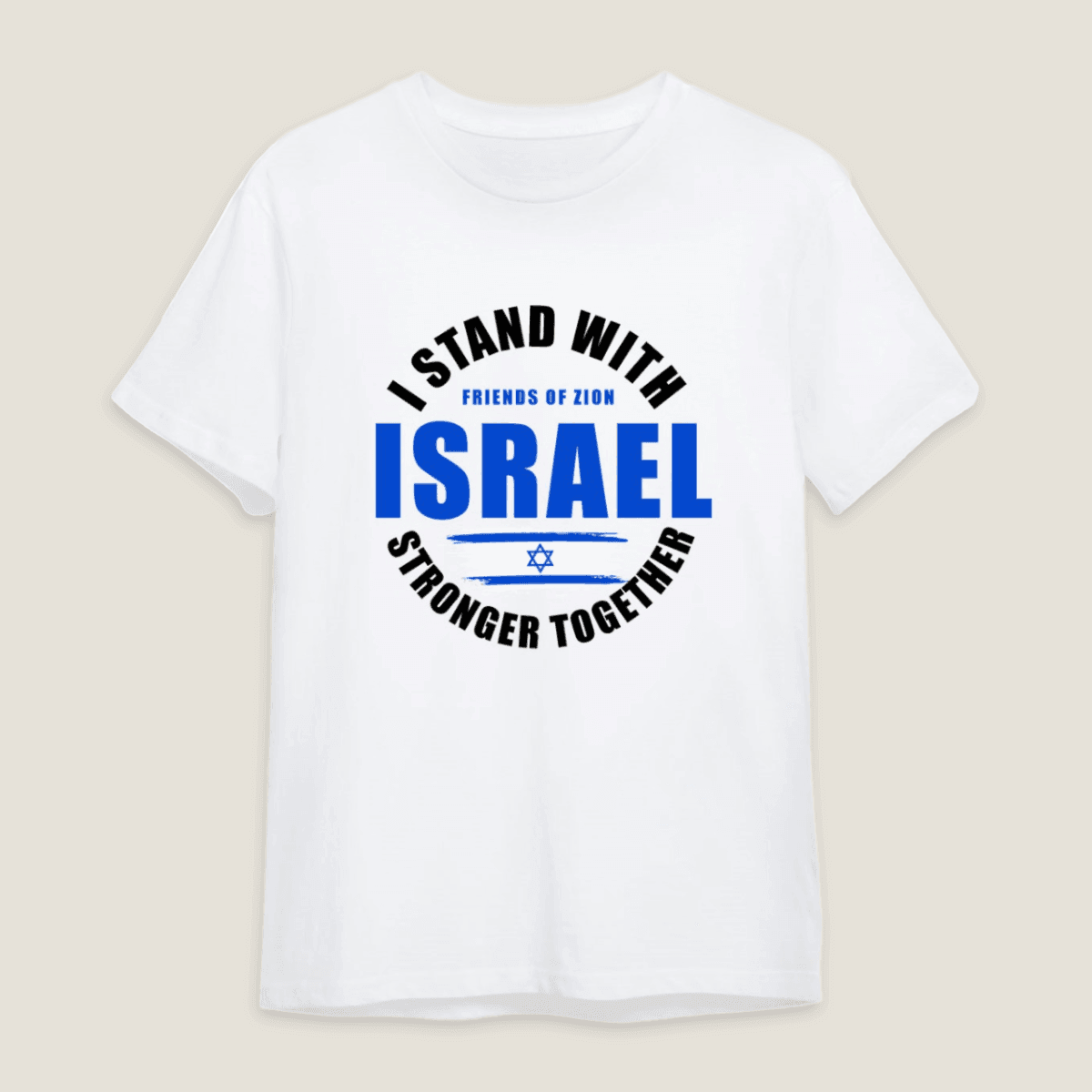 'I Stand With Israel' T-Shirt | White – fozmuseum