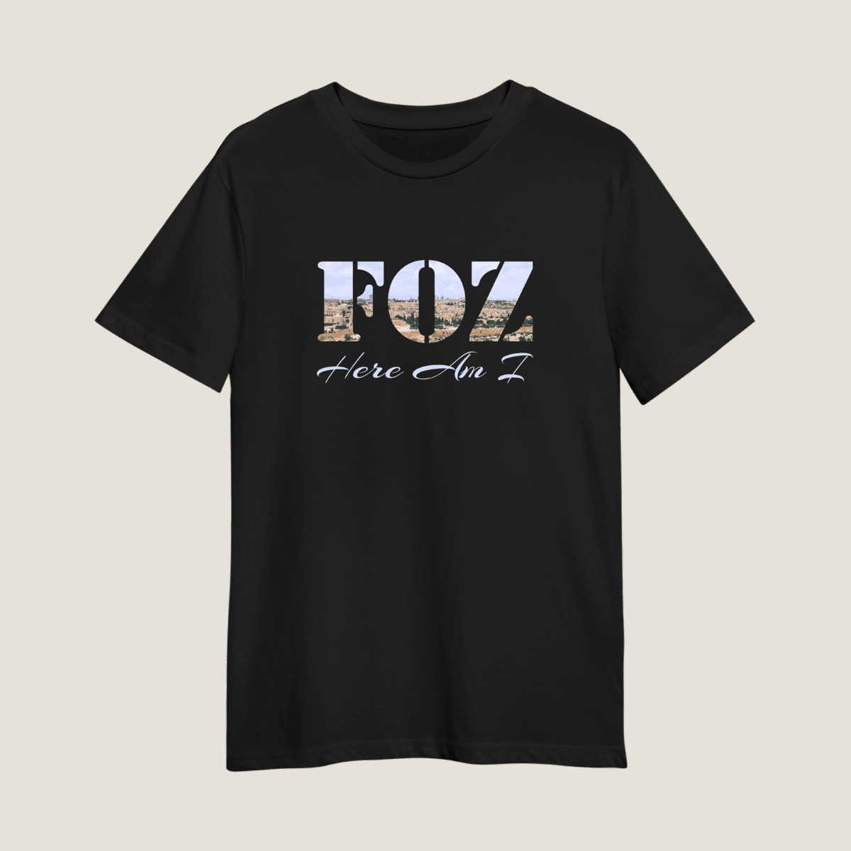 'HERE AM I' FOZ T-Shirt | Black (English) – fozmuseum