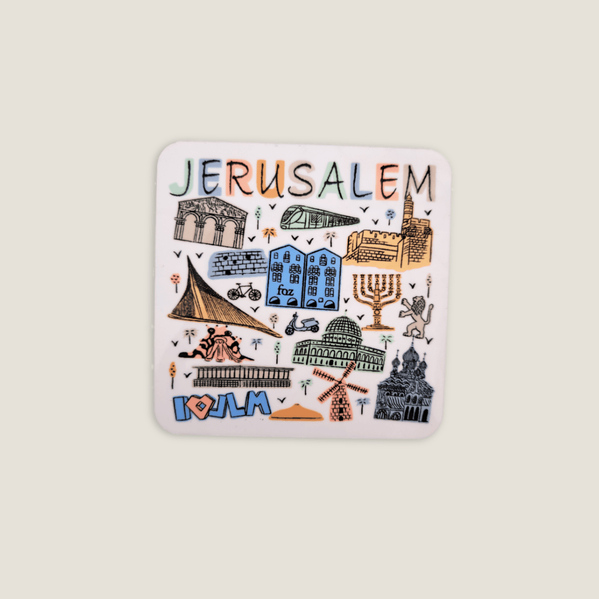 Jerusalem Symbols Coaster – fozmuseum